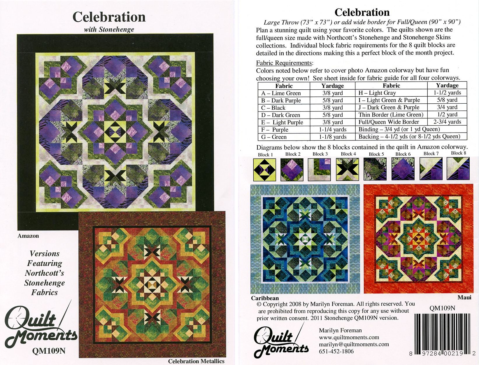 Bernina World of Sewing Pattern Choice 2015 - Pattern Information